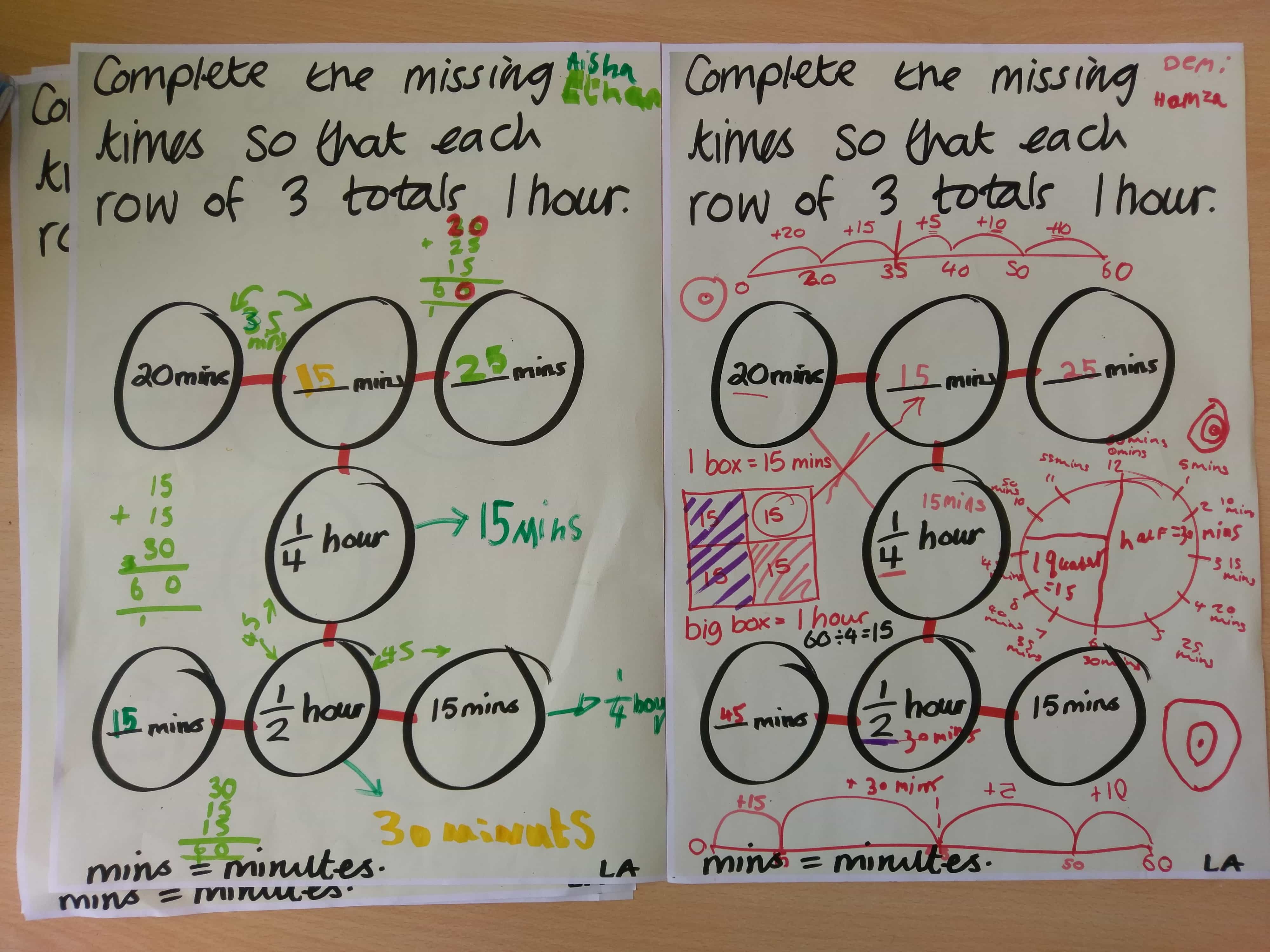 Complete The Missing Times (2) - Swimming In Maths