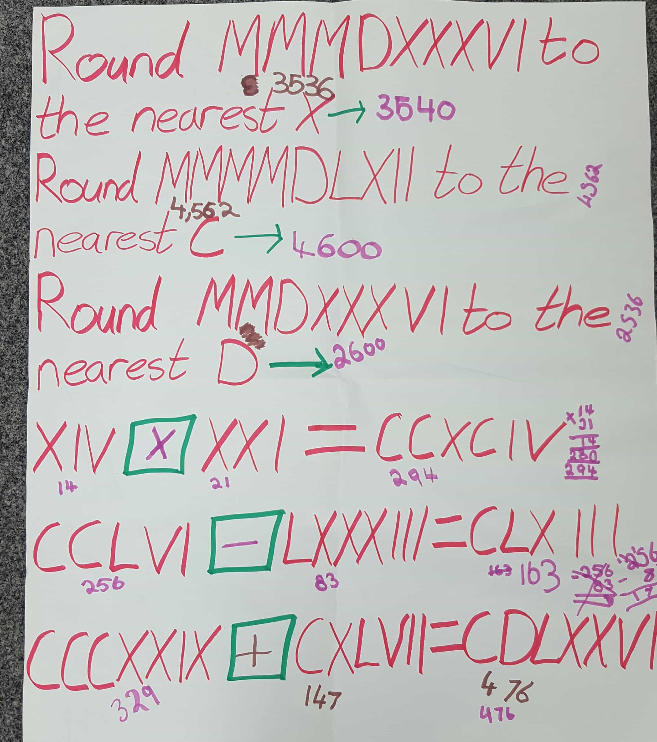 Roman Numerals (7) - Swimming In Maths